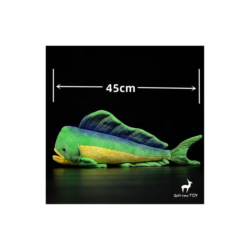 Dolphin Fish Giant Green Plush Fish Stuffed Toy – Plushie Land