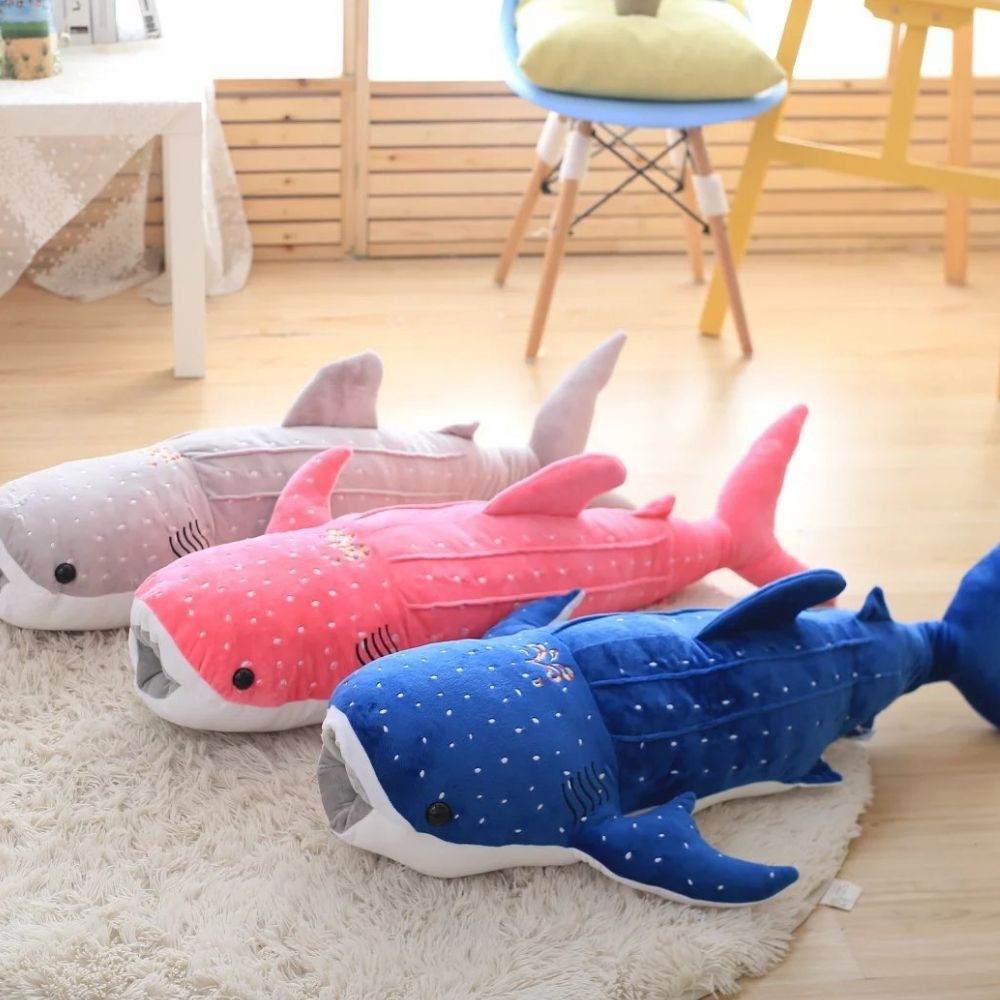 Giant Shark Plush Soft Blue Plushie Toy Teddy – Plushie Land