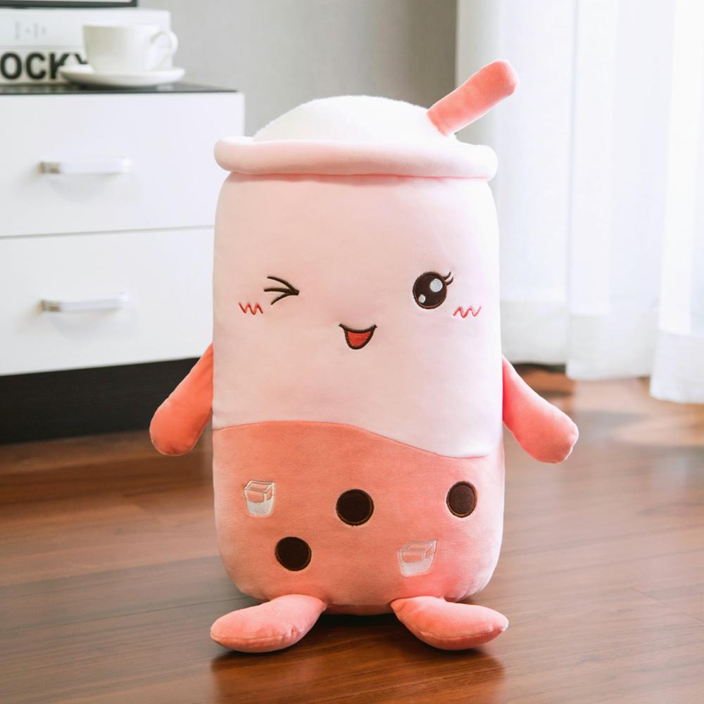 Boba Bubble Tea Plush Toy Teddy, Strawberry Milk Tea Plush, Tapioca Pl ...