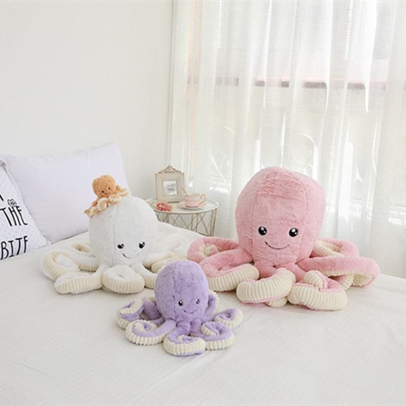 80cm Pastel Pink Lilac Octopus Plush Toy Giant Soft Teddy – Plushie Land