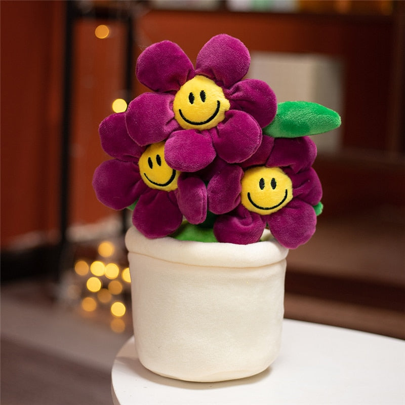 Flower Pot Smiley Face Plush Toy Teddy – Plushie Land