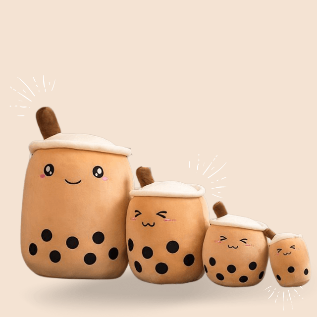 Boba Bubble Tea Plush Toy Teddy, Strawberry Milk Tea Plush, Tapioca Pl ...