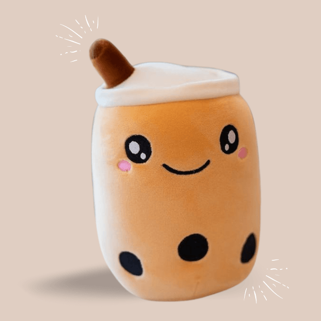 Boba Bubble Tea Plush Toy Teddy, Strawberry Milk Tea Plush, Tapioca Pl ...