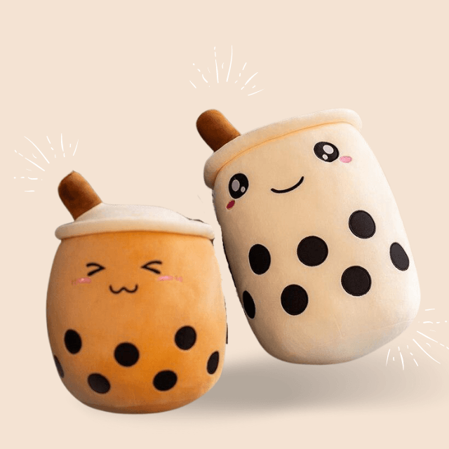 Boba Bubble Tea Plush Toy Teddy, Strawberry Milk Tea Plush, Tapioca Pl ...