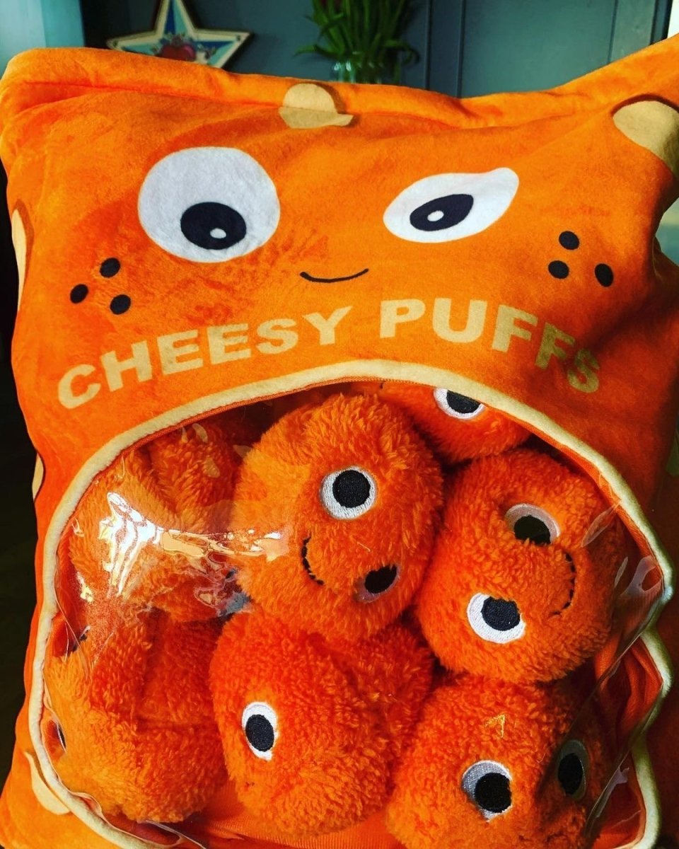Crunchy Cheese Puff Plush Toy Sensory ASMR Pillow – Plushie Land